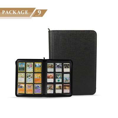 China High Quality PU Leather Trading Card Binder with 9 Pockets and 360 Cards Capacity for sale