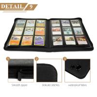 China High Quality PU Leather Trading Card Binder with 9 Pockets and 360 Cards Capacity for sale