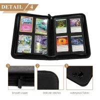 China Premium PU Leather 4 Pockets Trading Card Binder 245x187mm for Card Collection for sale