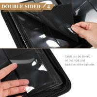 China Premium PU Leather 4 Pockets Trading Card Binder 245x187mm for Card Collection for sale