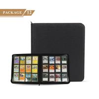 China Luxury PU Leather Trading Card Binder with 12 Pockets and 350x335mm Size for Premium Card Collection for sale