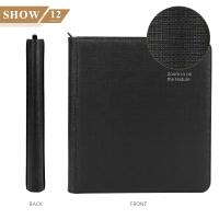 China Luxury PU Leather Trading Card Binder with 12 Pockets and 350x335mm Size for Premium Card Collection for sale