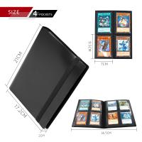 China Custom Trading Card Binder 210x180mm 4-Pockets Acid and PVC-Free PP Card Binder for Magic Protector for sale