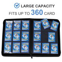 China Premium 360 Pockets PU Leather Trading Card Binder with Thermal Binding for Secure Storage for sale