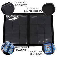 China Premium 360 Pockets PU Leather Trading Card Binder with Thermal Binding for Secure Storage for sale