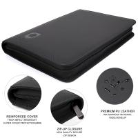China Premium 360 Pockets PU Leather Trading Card Binder with Thermal Binding for Secure Storage for sale