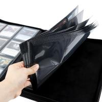 China Custom 9 Pockets Type Holographic Rainbow Effects PU Leather Cover Trading Card Binder for Secure Storage for sale