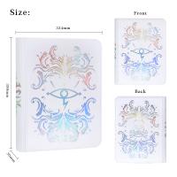 China Custom 9 Pockets Type Holographic Rainbow Effects PU Leather Cover Trading Card Binder for Secure Storage for sale