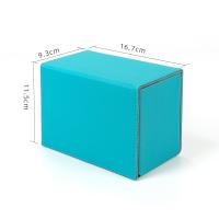 China Premium PU Leather 200+ Capacity Foldable Design Deck Box for Card Game Organizer for sale