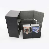 China Premium PU Leather Deck Box with 200+ Capacity and Foldable Design for Card Game Organizer for sale