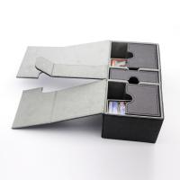 China Premium PU Leather Deck Box with 200+ Capacity and Foldable Design for Card Game Organizer for sale