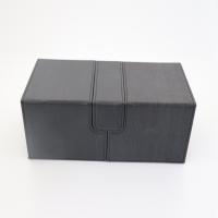 China Premium PU Leather Deck Box with 200+ Capacity and Foldable Design for Card Game Organizer for sale