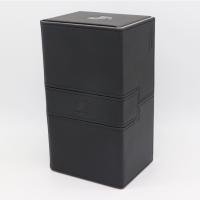 China Premium PU Leather Deck Box with 200+ Capacity and Foldable Design for Card Game Organizer for sale