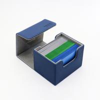China 100+ Capacity Folding PU Leather Deck Box for Trading Card Collection for sale