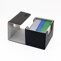 China 100+ Capacity Folding PU Leather Deck Box for Trading Card Collection for sale