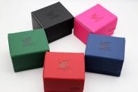 China 100+ Capacity Folding PU Leather Deck Box for Trading Card Collection for sale