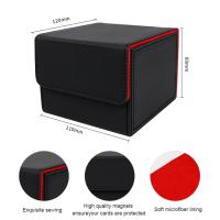 China 50+ Capacity PU Leather Folding Toploader Deck Box for Card Collections for sale