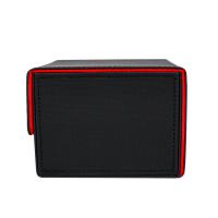 China 50+ Capacity PU Leather Folding Toploader Deck Box for Card Collections for sale