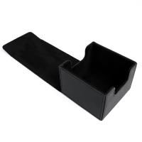 China Custom Black Toploader Deck Box 50+ with PU Leather and Velvet Material for Card Collections for sale