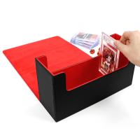 China Premium PU Leather Graded Card Holder with Flexible Magnetic Locking and Velvet Lining for Secure Storage for sale