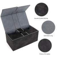 China Premium PU Leather Deck Box with 200+ Capacity and Foldable Design for Card Game Organizer for sale