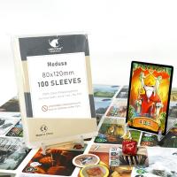 China 50MICRO Thickness Waterproof Dustproof Board Game Sleeves 80x120mm Size Clear Large Card Sleeves for sale