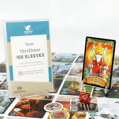 China 50MICRO Thick Waterproof Dustproof 70x120mm Board Game Sleeves for Card Protection and Deck Protector for sale