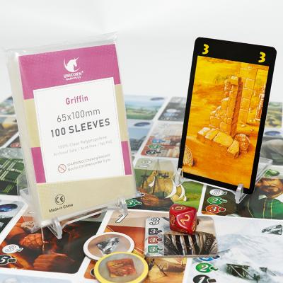 China 65x100mm Durable PP Waterproof Dustproof Board Game Sleeves for Card Protection for sale