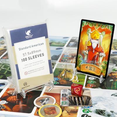 China 57.5x89mm Crystal Clear Waterproof Dustproof Board Game Sleeves and Card Sleeves for Ultimate Protection for sale