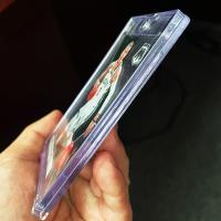 China UV Protection Magnetic Card Holder for 35pt Cards in Rigid Polypropylene Clear Trading Card Case for sale