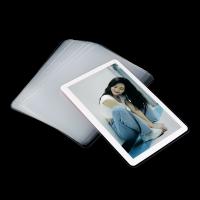 China Premium PP Material Photo Card Sleeves 58x89mm Size with Crystal Clear Surface for Card Protection for sale