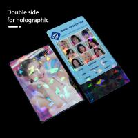 China Hologram Effects Photo Card Sleeves 58X89MM Size Heat Seal KPOP Card Protectors for sale