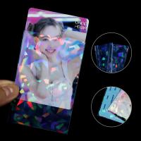 China Hologram Effects Photo Card Sleeves 58X89MM Size Heat Seal KPOP Card Protectors for sale