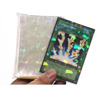 China 60X87MM Hologram Effect Perfect Fit Card Sleeves with Heat Seal for TCG Game Accessories for sale