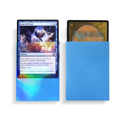 China 66X91MM Rainbow Effects Hologram Card Sleeves with Acid and PVC-Free Matte Back for TCG for sale