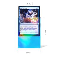 China 66X91MM Rainbow Effects Hologram Card Sleeves with Acid and PVC-Free Matte Back for TCG for sale