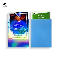 China 66X91MM Rainbow Effects Hologram Card Sleeves with Acid and PVC-Free Matte Back for TCG for sale
