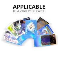 China 66X91MM Rainbow Effects Hologram Card Sleeves with Acid and PVC-Free Matte Back for TCG for sale