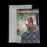 China Premium 50pcs Diamond Hologram Comic Book Bags Moisture Proof Square Bottom Bags 6 7/8