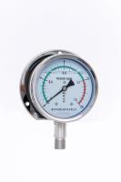 China Stainless steel anti-vibration pressure gauge ，radial back side type，YC-100-T-N for sale