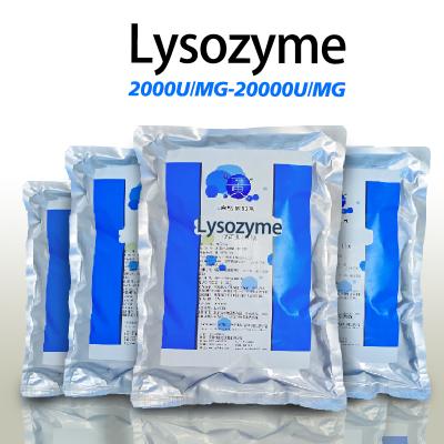 China Light Yellow Powder Lysozyme Enzyme 2000U/MG Soluble In Water for sale
