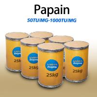 China papain protease enzyme 800000U/g Dissolved in water customized food grade and pharmaceutical grade for sale