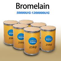 China 1200000U/G 2400GDU Bromelain Powder Protease Soluble In Water for sale