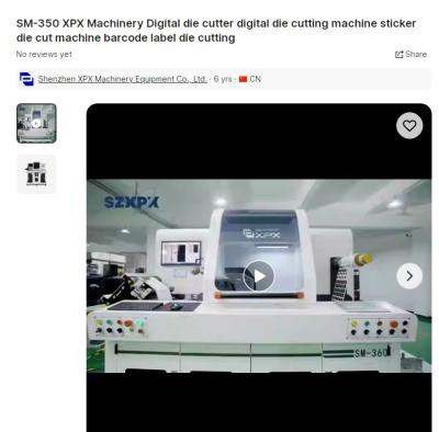 China XPX SM-350 Laser Digital Label Die Cutting Machine with 350mm Cutting Width and 1000KN Force for Industrial Sticker Production for sale