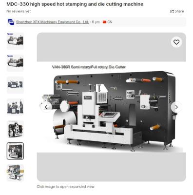 China 30KW VAN-360R Label Die Cutting Machine - 360mm Width, 120M/MIN Speed, Semi-Rotary Die Cutter for sale