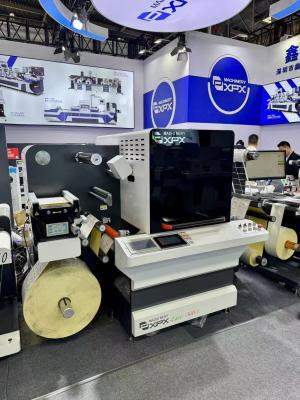China XPX Laser Label Die Cutting Machine - 350mm Width, 700mm Rewinding, ±0.2mm Accuracy for Industrial Label Production for sale