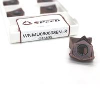 China Steel Carbide Milling Insert , WNMU080608EN-R Face Milling Inserts Cutting for sale
