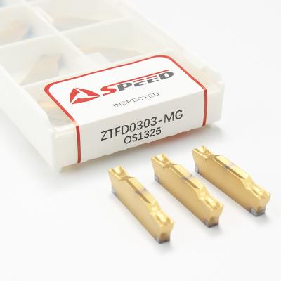 China Speed ZTFD0303 PVD / CVD Coating Cnc Grooving Inserts For Precise Grooving Cuts for sale