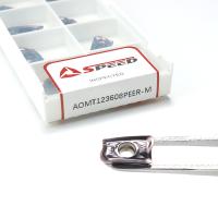 China 10 Pieces/Box PVD Coated Carbide Milling Insert AOMT 123608/184808 Metalworking Herramientas for sale