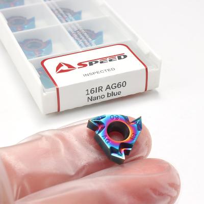 China Blue Nano 16ER 16IR AG60 Cutting Tools Cnc Carbide Milling Turning Insert Carbide Threading Inserts for sale